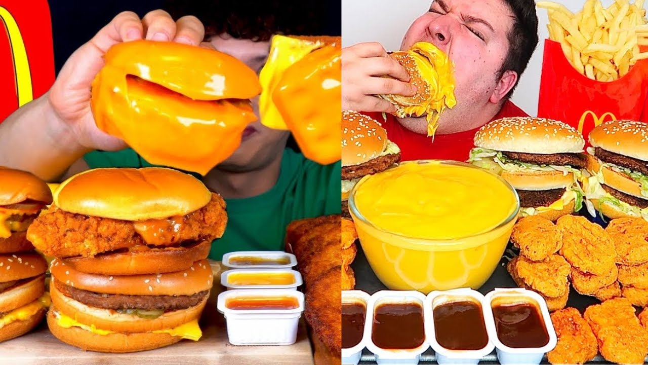 ASMR | HUGE BURGERS & CHILI CHEESE FRIES | MUKBANG | BIG BITE EATING ...