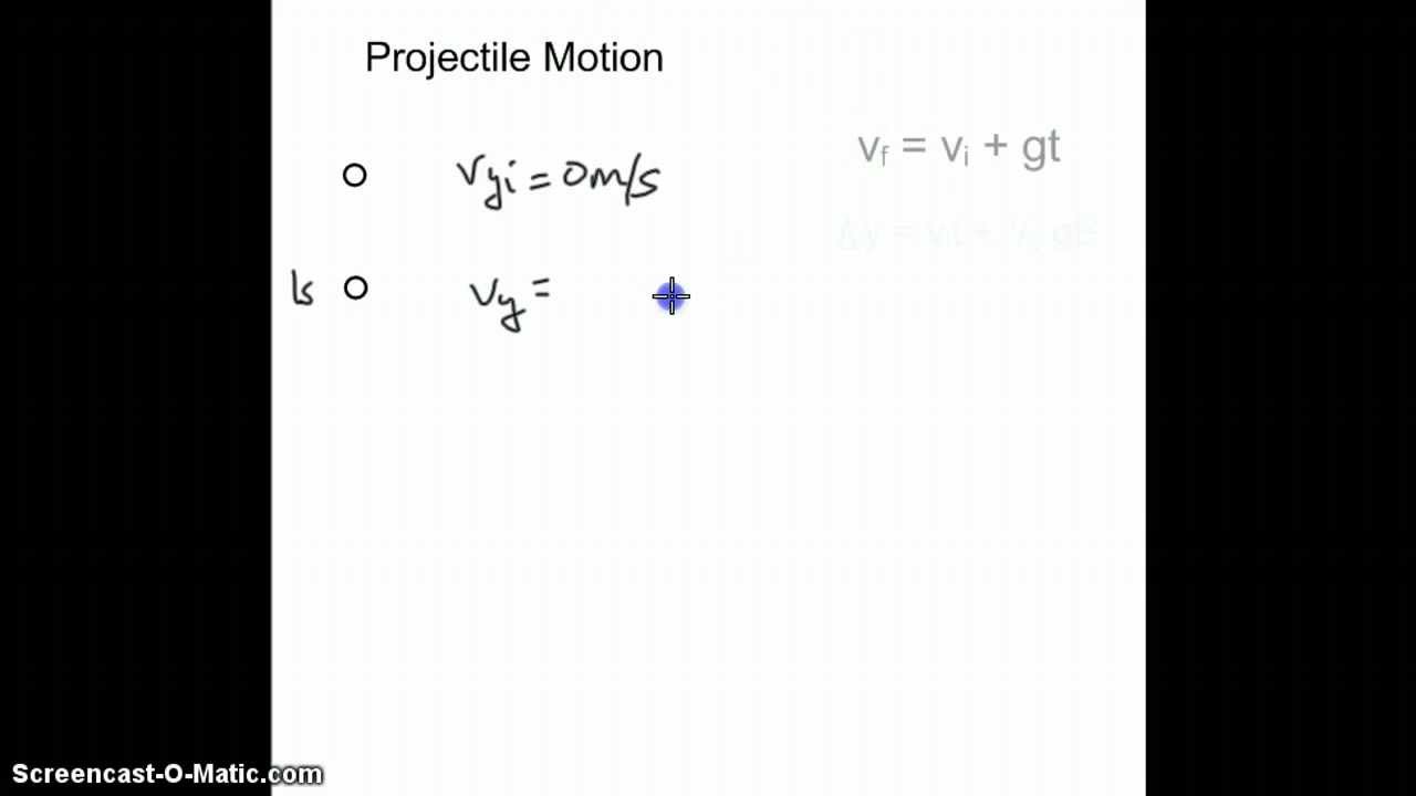 Projectile Motion Part 1 - YouTube