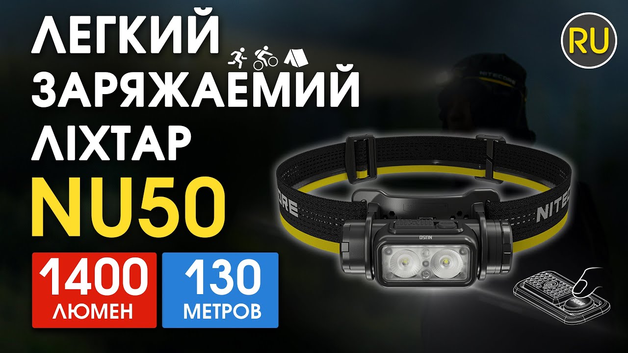 Универсальный налобный фонарь Nitecore NU50 | Официальный обзор - YouTube