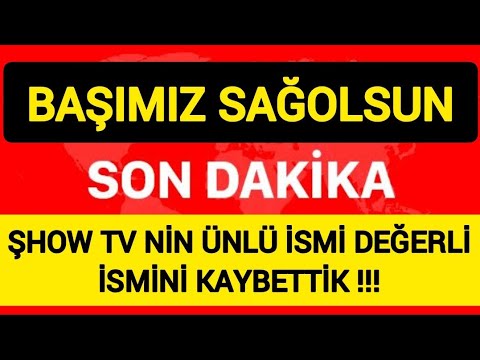 Sondakika Şhow TV NİN Ünlü Değerli Çok Sevilen İsmi Hayatını Kaybetti !!