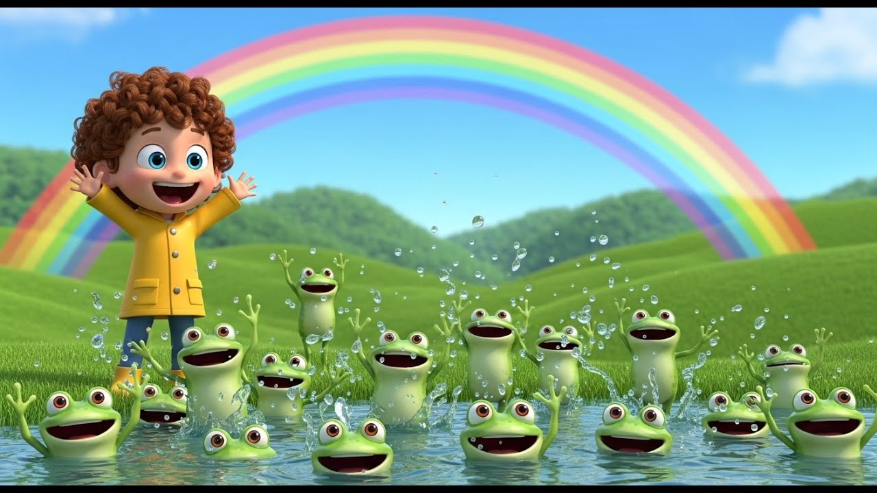 Ten Little Frogs by the River | Best Nursery Rhymes and Kids Songs ...