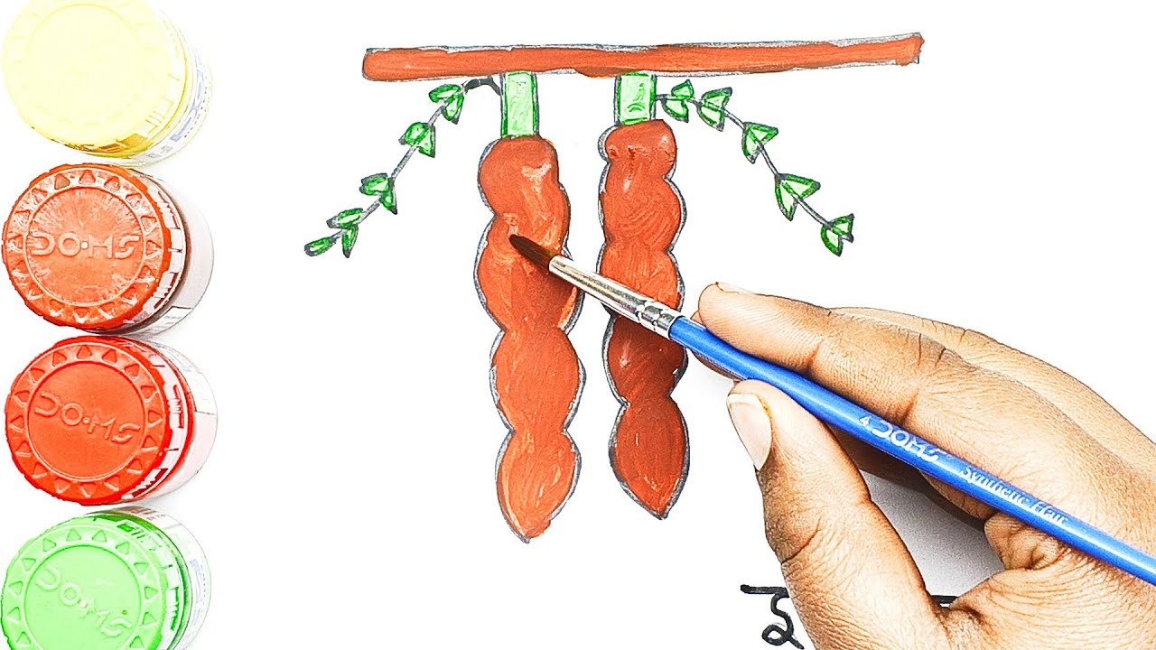 How to draw drawing of tamarind step by stepeasy tamarind drawing ...
