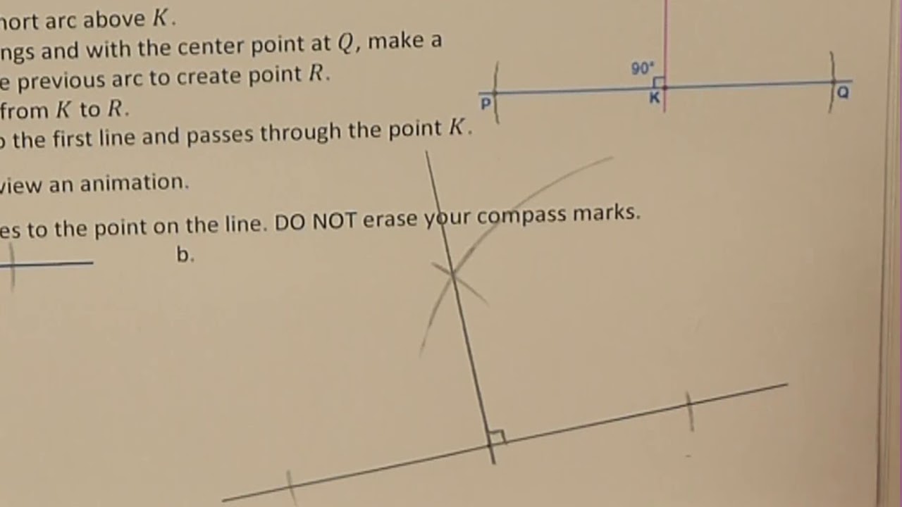 12.3 Constructing Perpendicular Lines & Bisectors - YouTube