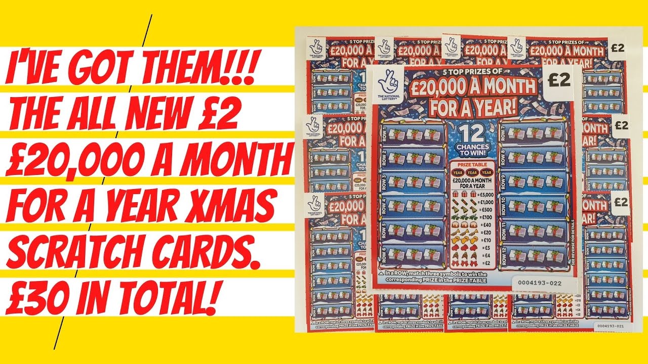 New scratch cards. £30 of the new Christmas £20k a month for a year ...