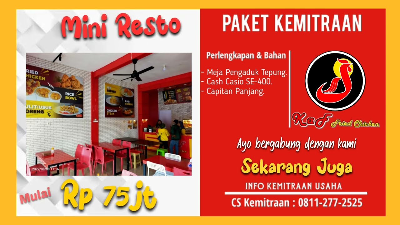 Iklan Kemitraan KaF Fried Chicken Indonesia | PT. KAF CITRA RASA PRIMA ...
