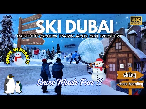 Ski Dubai Snow Park Adventure ❄️Ski Dubai Mall of the Emirates Full Tour + Fun Activities🏂 #skidubai