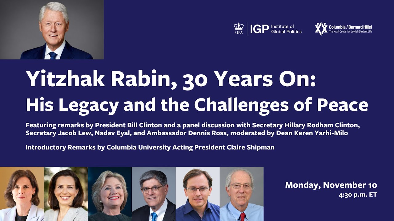 Yitzhak Rabin, 30 Years On: His Legacy and the Challenges of Peace ...
