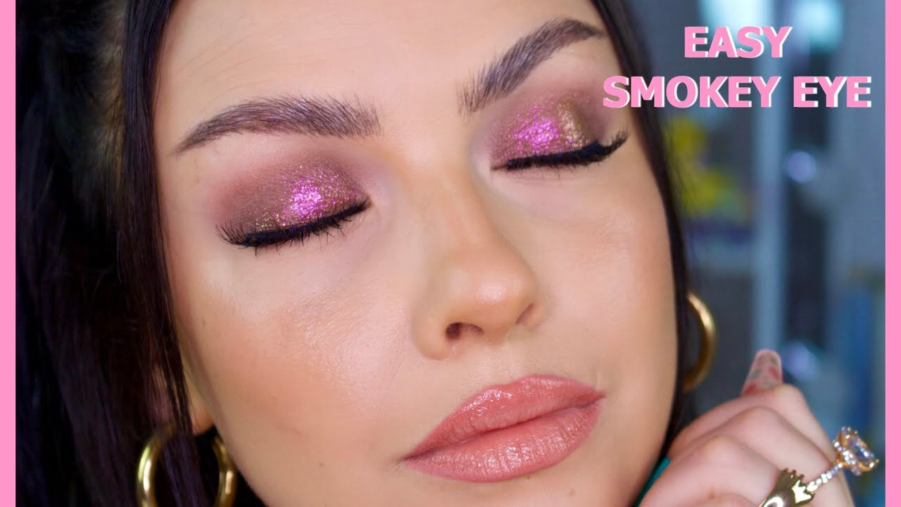 Easy Shimmery Smokey Eye Makeup Tutorial - YouTube