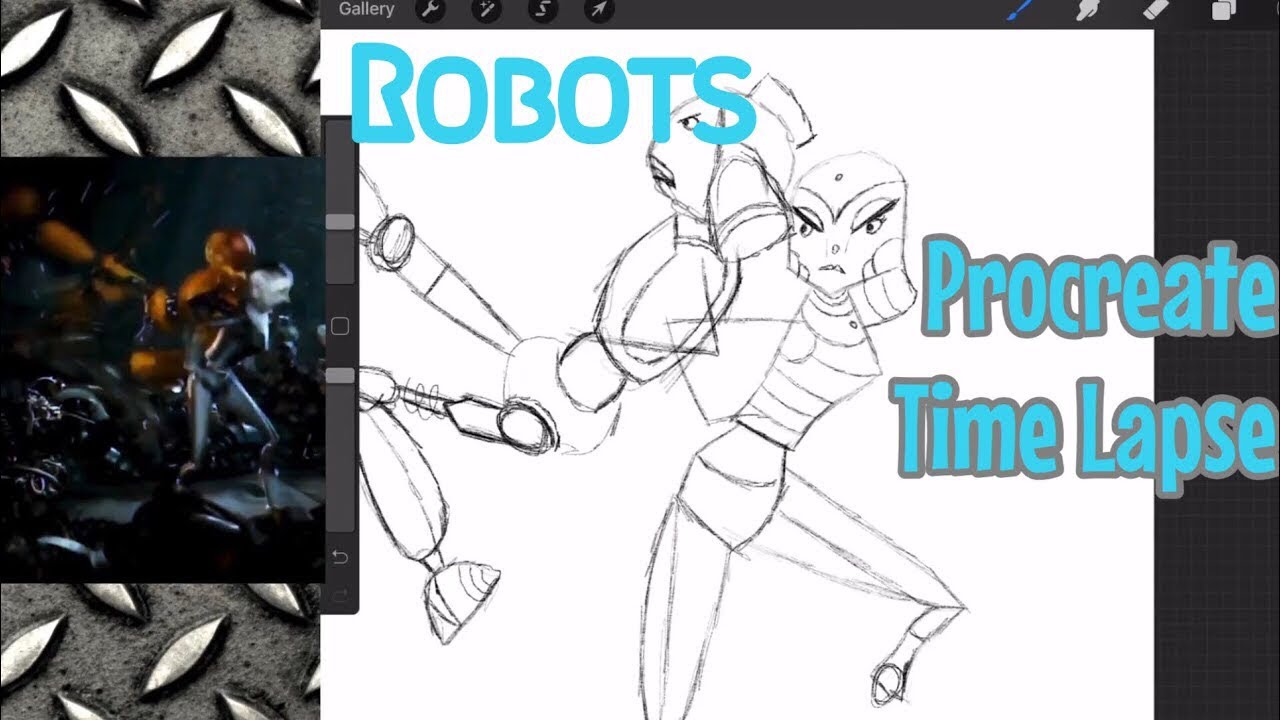 Robots Cappy and Piper Procreate Speed Drawing - YouTube