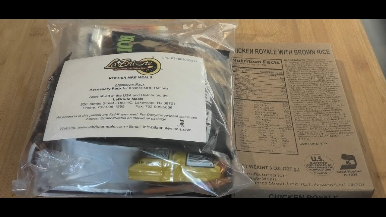 US Kosher MRE Einmahlzeit - YouTube