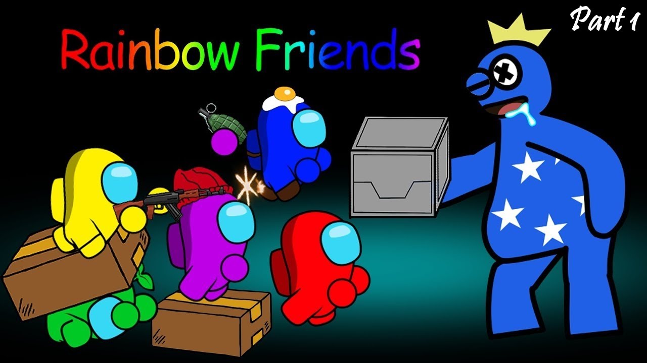 Among Us battle Blue Rainbow friends Roblox 어몽어스 VS 좀비 애니메이션 Among Us ...