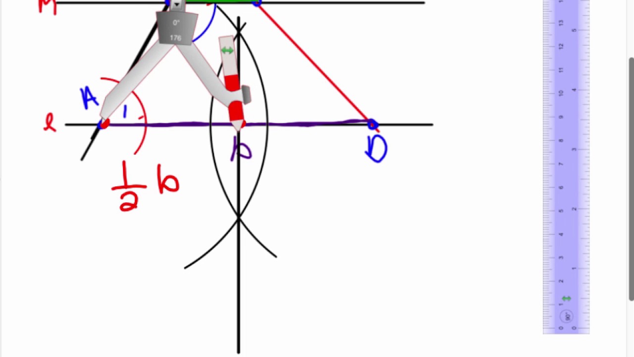 Geometry 3.6 Constructing Parallel and Perpendicular Lines Problem 13 ...