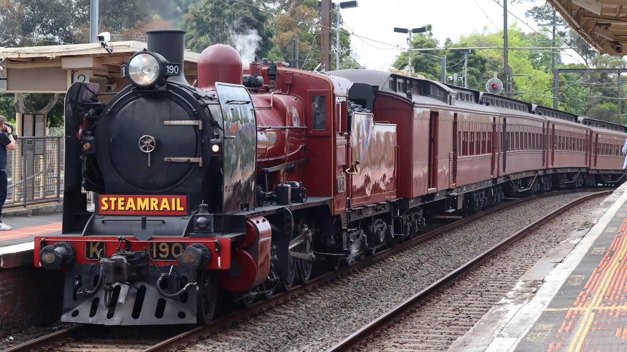 Final steam run through Mont Albert with K190 and K183 - YouTube