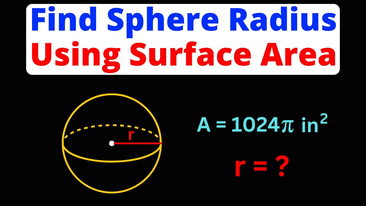 Find Radius/Diameter of Spheres - Given Surface Area | Eat Pi - YouTube