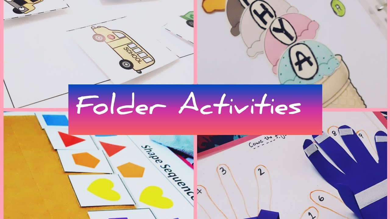 Toddler DIY learning folder| Prechool prep activities| file folder ...