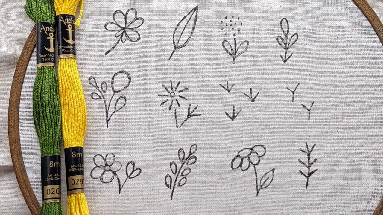 VERY VERY EASY LITTLE FLOWERS EMBROIDERY FOR BEGINNERS/5 MINUTE ...