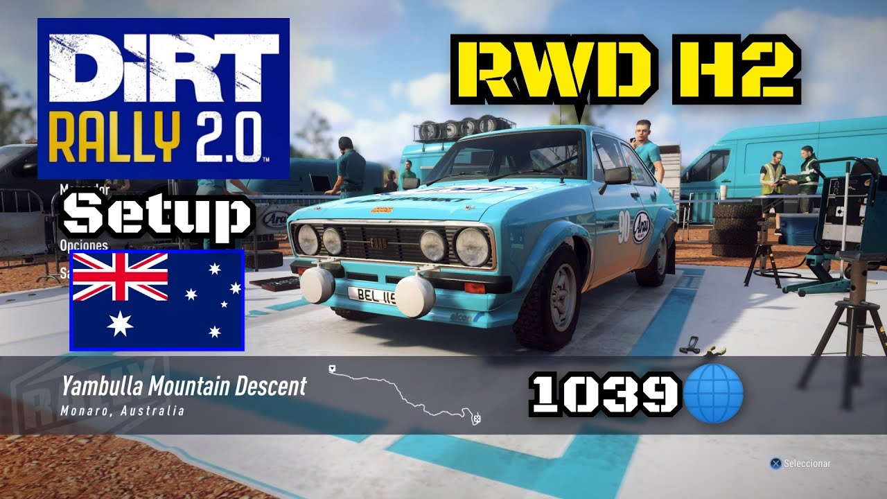 Dirt Rally 2.0 - Setup: RWD H2 - Ford Escort MK2 - Australia, Monaro ...