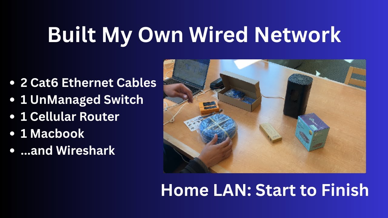 🔧 IT Home Lab: Ethernet Cabling, Switch Setup & Wireshark Packet ...