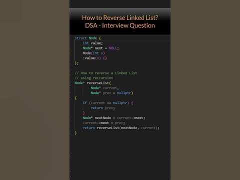 Reverse a Linked List using Recursion | DSA Interview Question #shorts #reels #datastructures ...