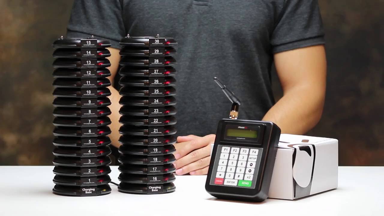 Pagertec - Smart stack coaster paging system - YouTube