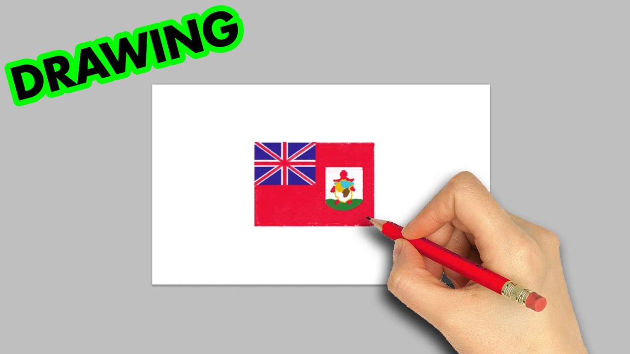 how to draw Bermuda flag | Art Therapy - YouTube