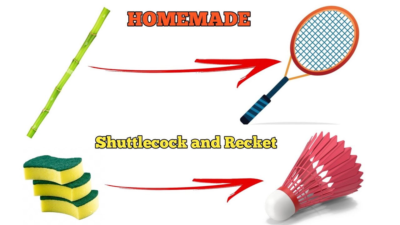 Homemade Badminton kits / Shuttlecock and recket kaise banaye Ghar par ...