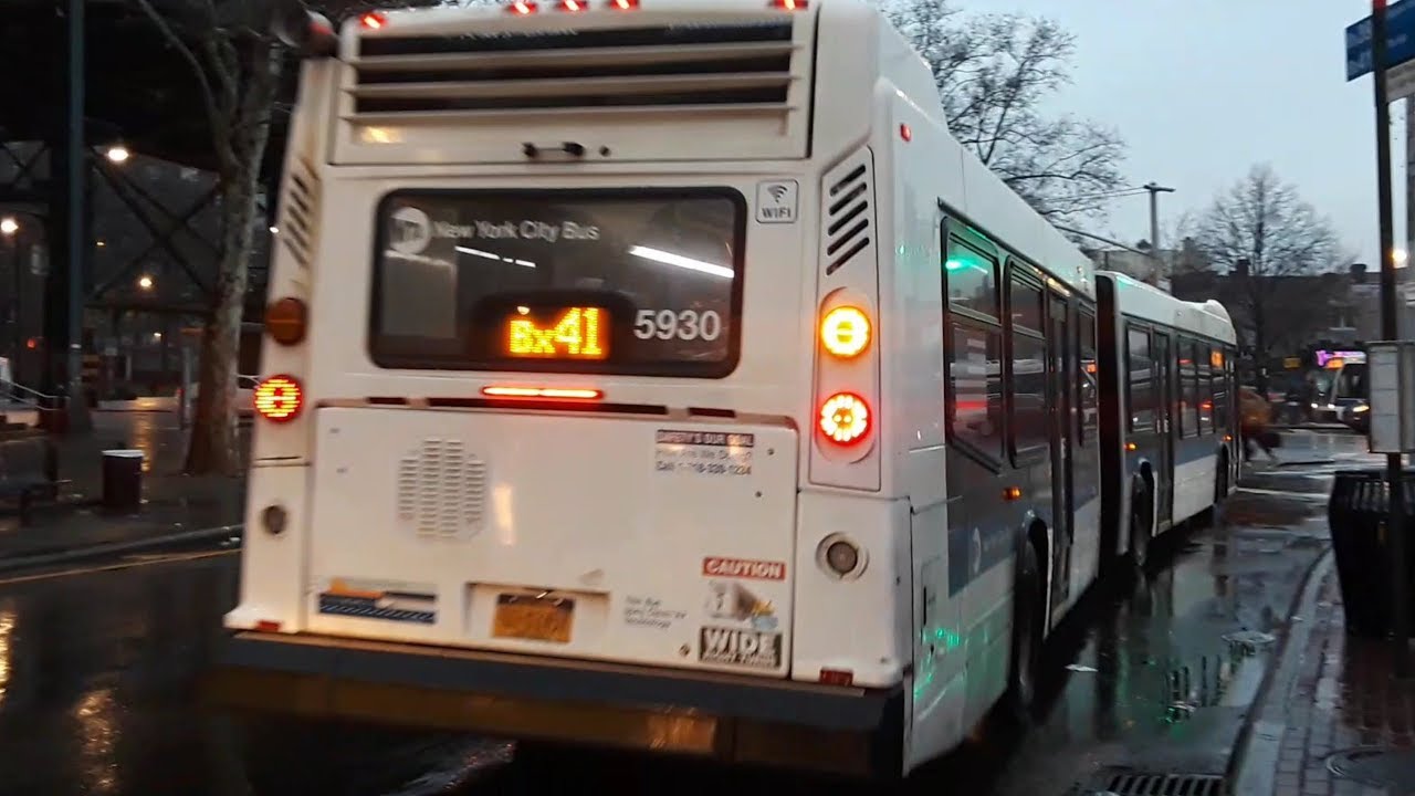 MTA: 2012 NovaBus LFSA Articulated Low Floor [5930] Bx41 bus - YouTube