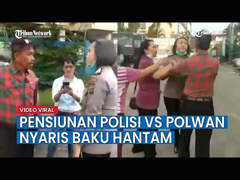 FULL VIDEO, Pria Pensiunan Polisi Bertengkar Mulut dengan Polwan dan Nyaris Baku Hantam