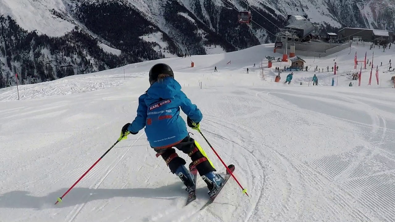 Slalom skiing exercises for young athletes - YouTube