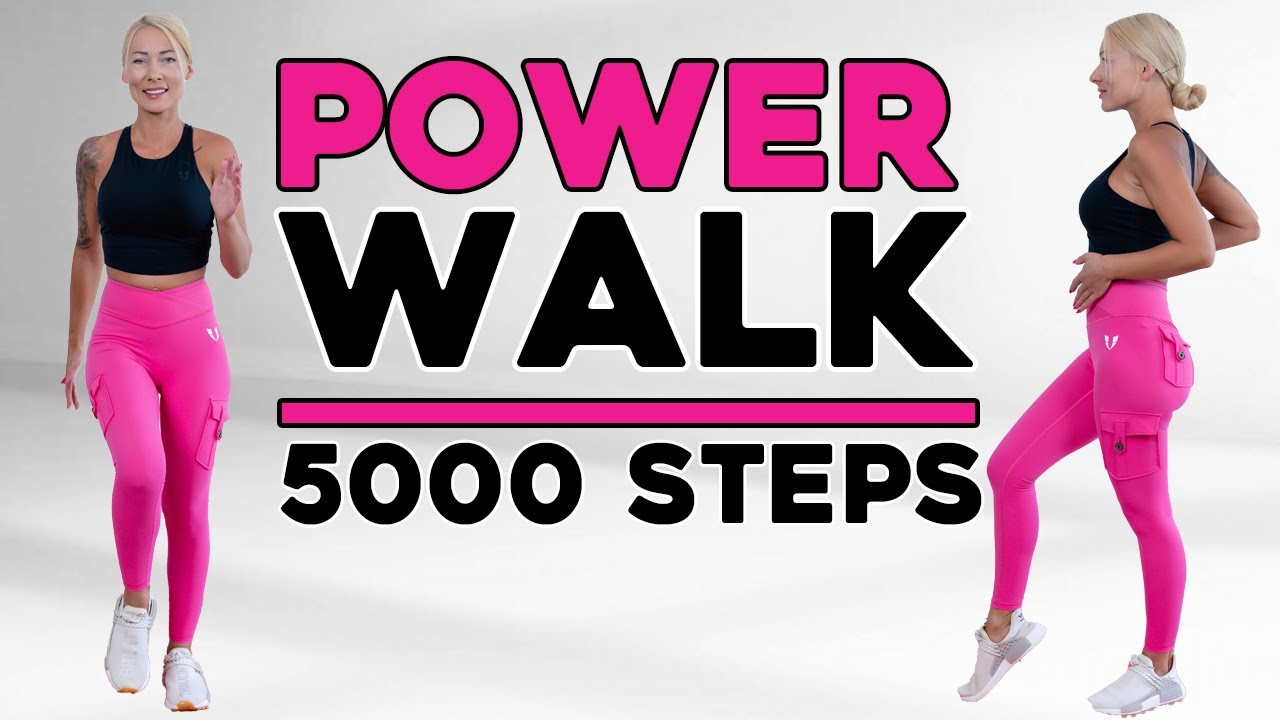 5000 Steps Walking At Home Workouts | 2 Mile Power Walk | Walk at Home ...