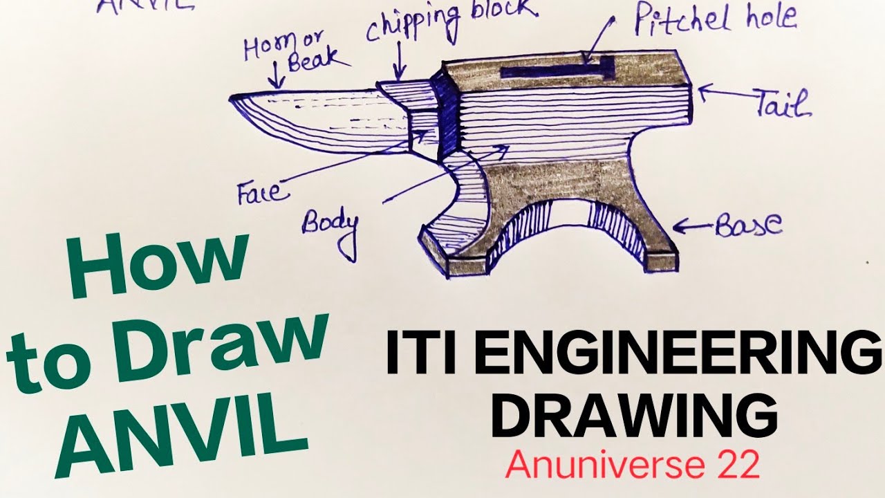 Anvil || Hand Tool || Free Hand Sketch || For All Trade || ITI ...