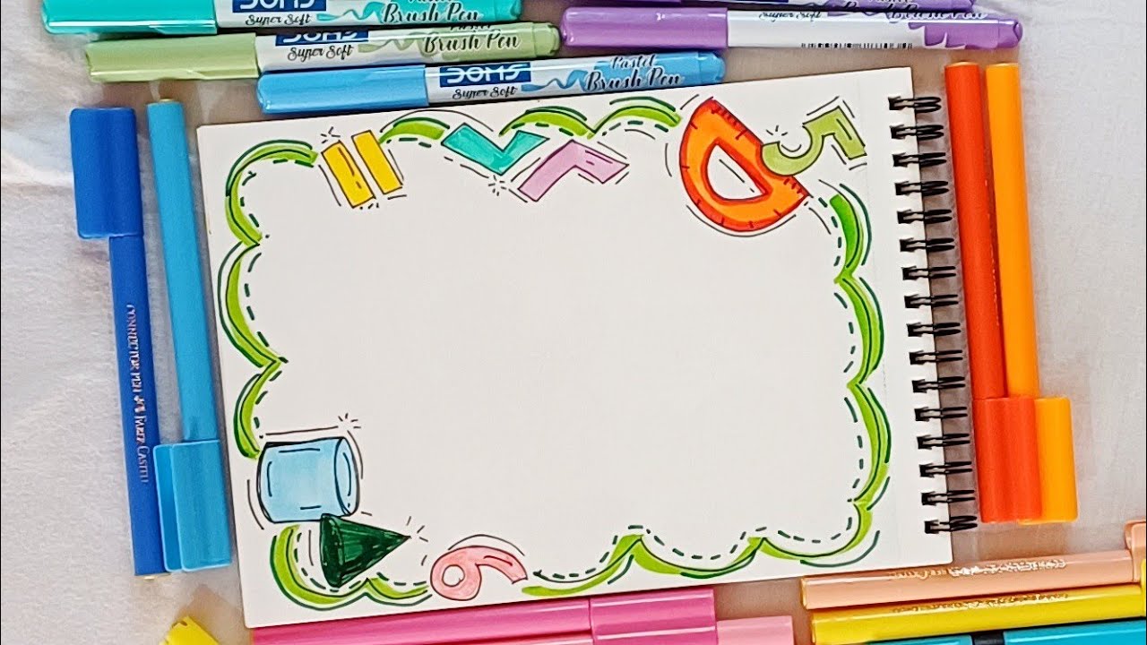 MATHEMATICS, BORDER DESIGN FOR MATH PROJECT, NOTEBOOKS DECORATION IDEAS ...