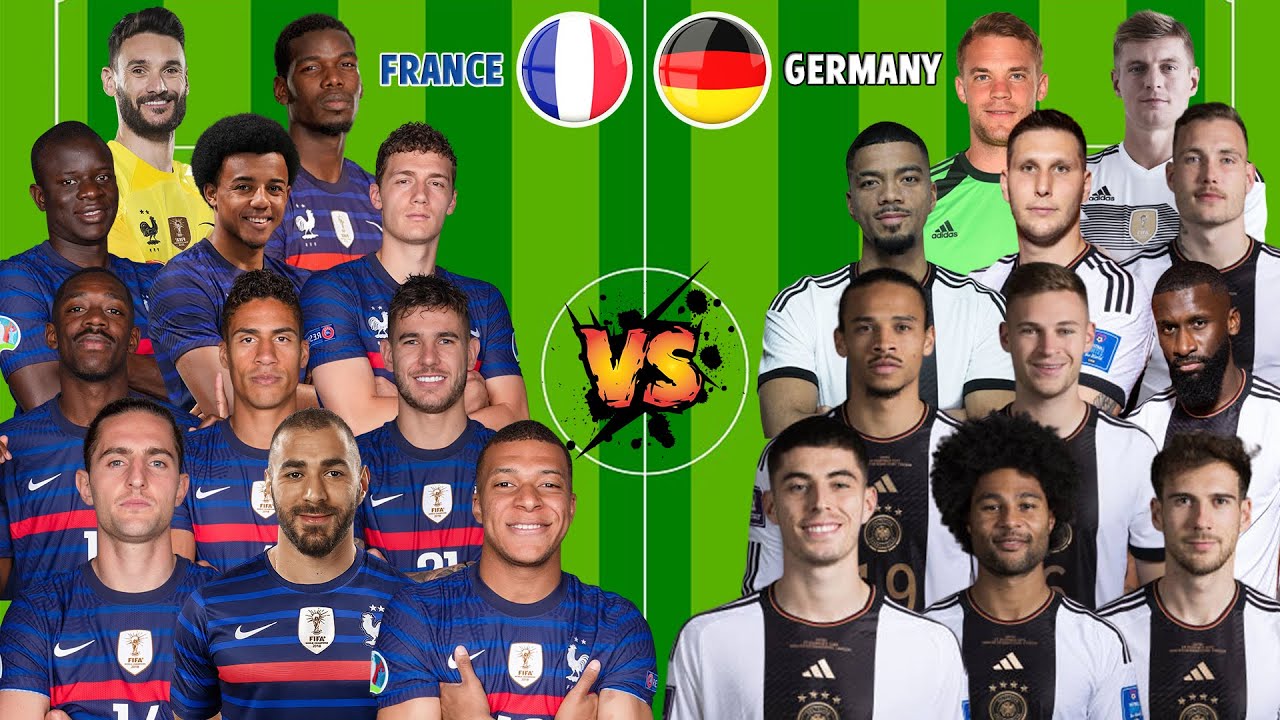 France vs Germany 2023 🔥11v11🔥 Full Squad Comparison | World Cup ...