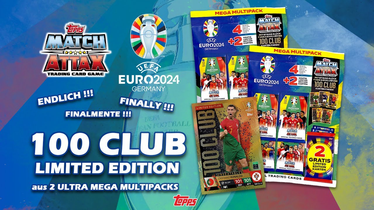 100 CLUB LIMITED EDITION!!! 🔥😱 • TOPPS UEFA Euro 2024 Match Attax Cards ...