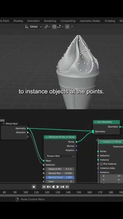 Add Sprinkles using Geometry Nodes in 1 minute | Blender Tutorial | #shorts - YouTube