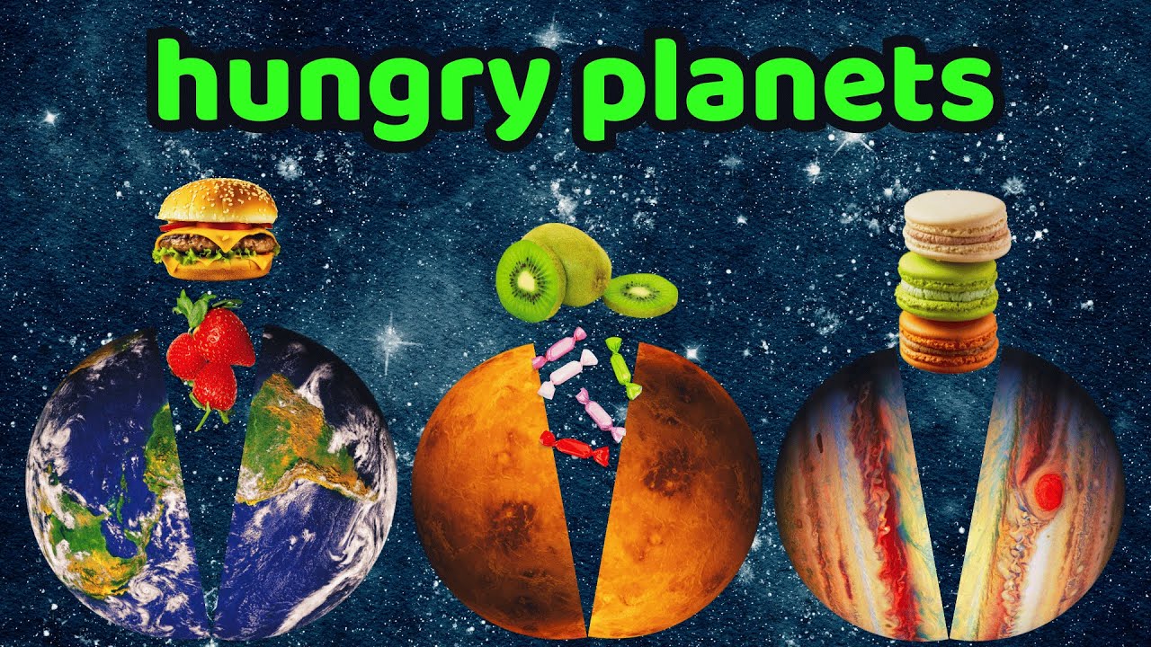 Hungry Planets | Planet SIZES for BABY | Planet for kids | Stop motion ...