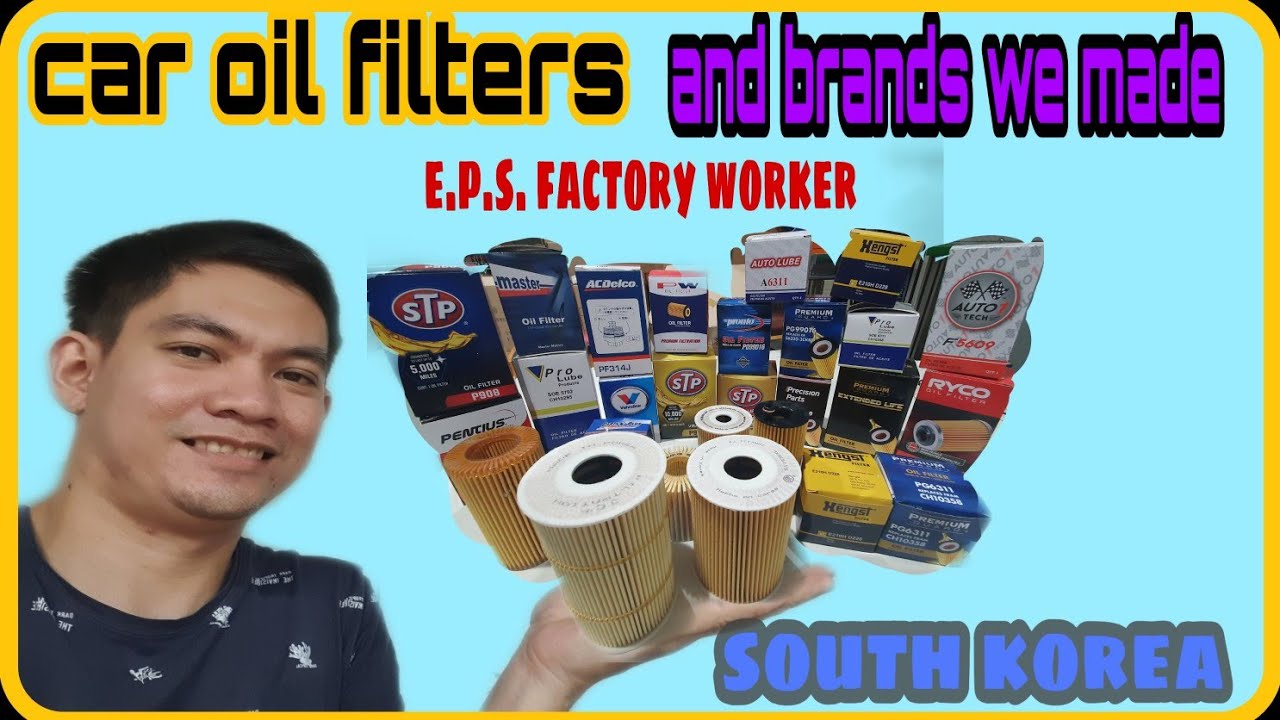 Different car oil filters | factory in south korea - YouTube