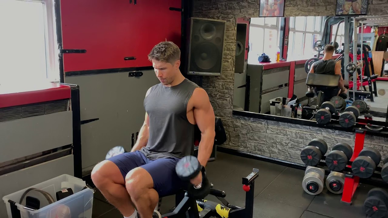 Back-Facing Preacher Hammer Curls - YouTube
