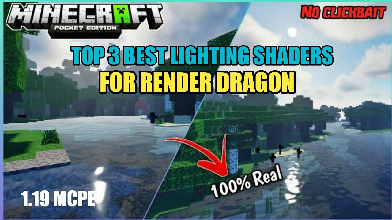 TOP-3 BEST LIGHTING SHADERS FOR RENDER DRAGON || 1.19+ SHADERS - YouTube