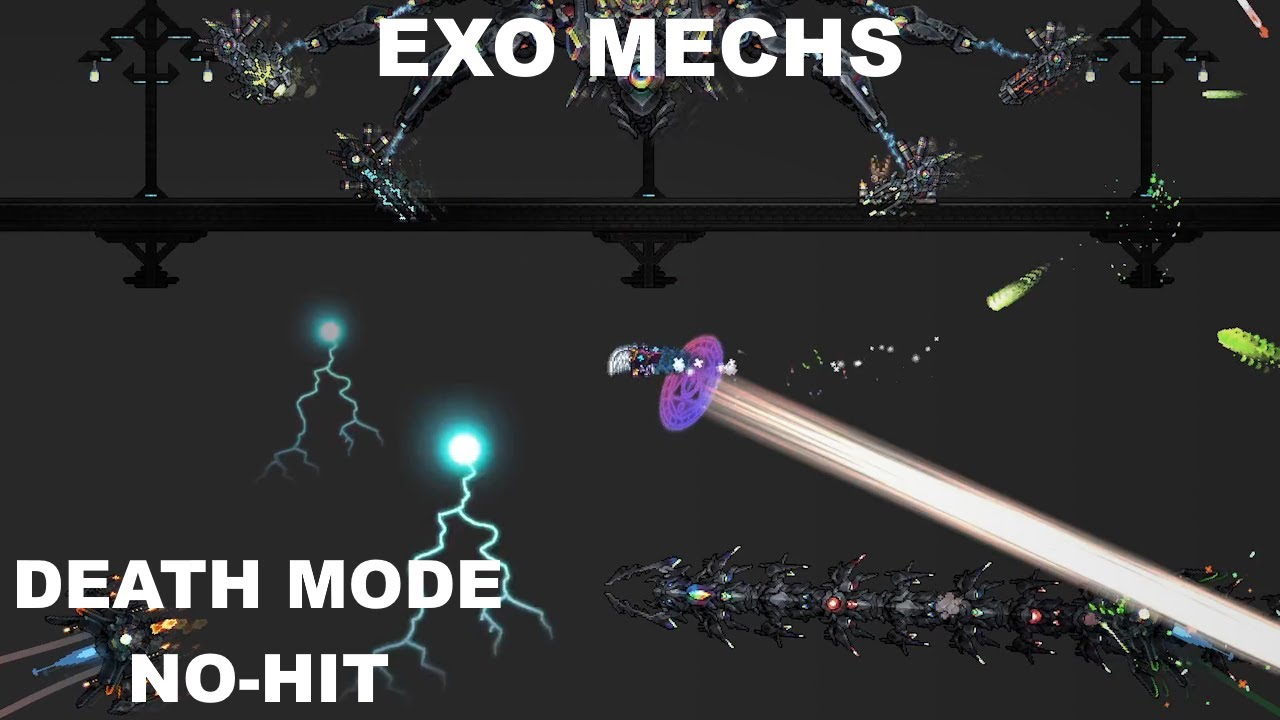 Exo Mechs Nohit (Death Mode) - Terraria Calamity Mod - YouTube