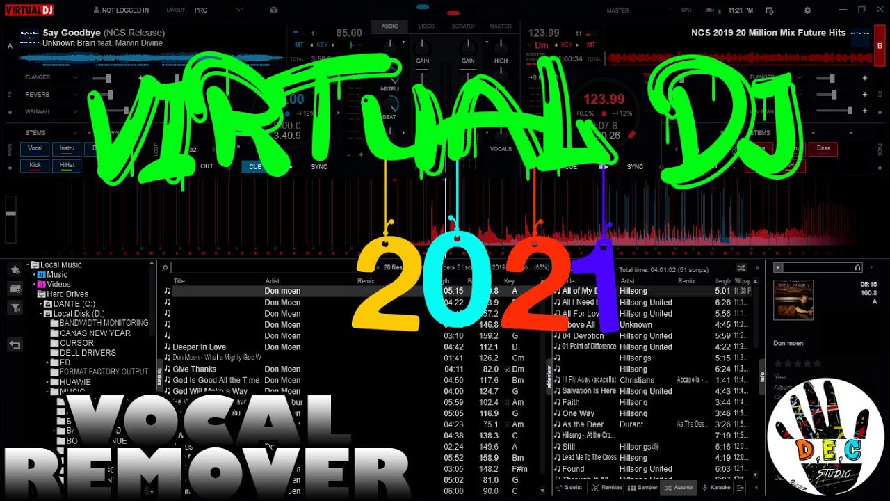 HOW TO REMOVE VOCAL AUDIO USING VIRTUAL DJ 2021 | CREATE ACAPELLA ...