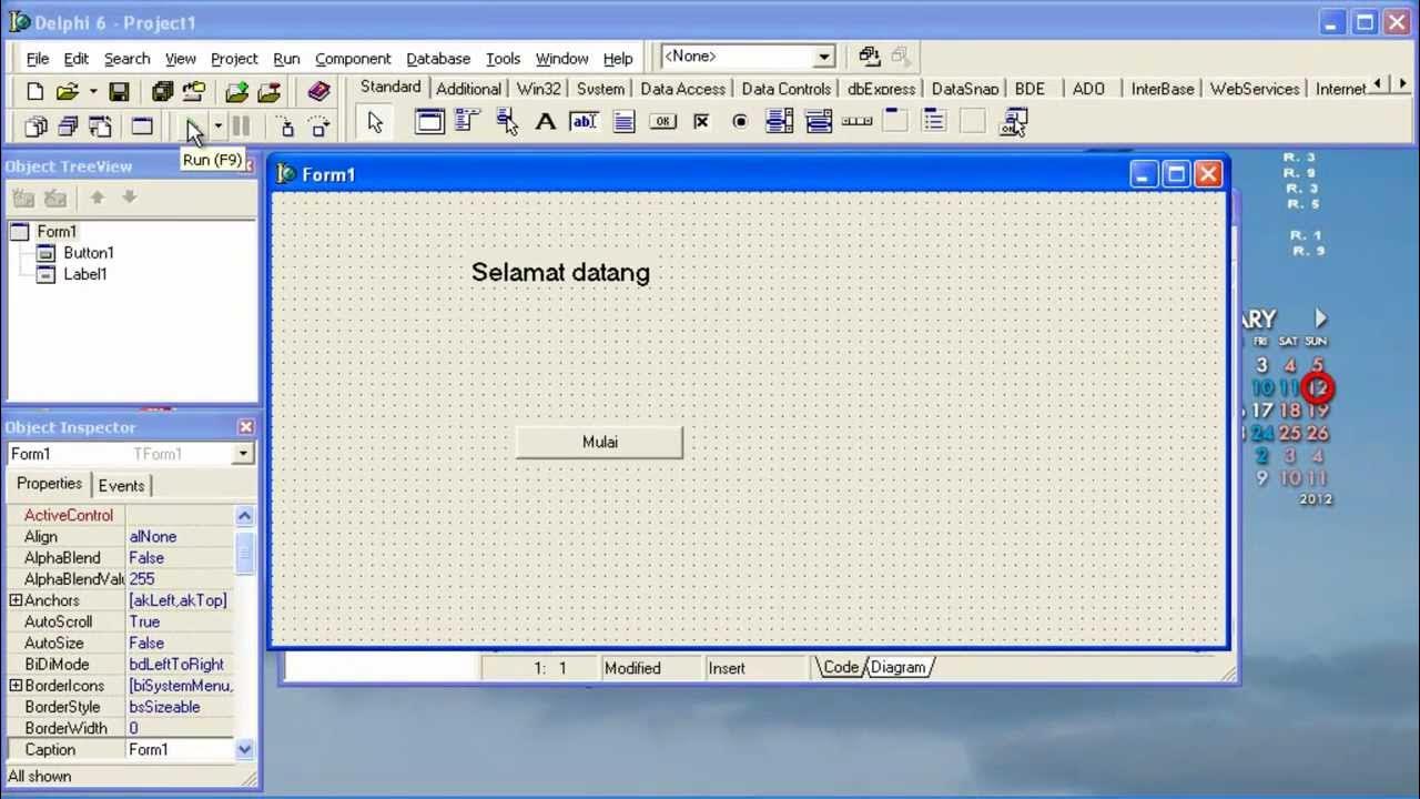 Jember University Delphi tutorial Pertemuan 1 - YouTube