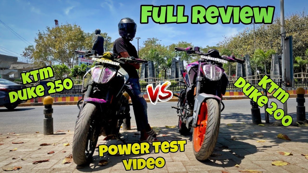 Ktm duke 200 vs ktm duke 250 |power Test|Duke 200 vs duke 250 Full ...