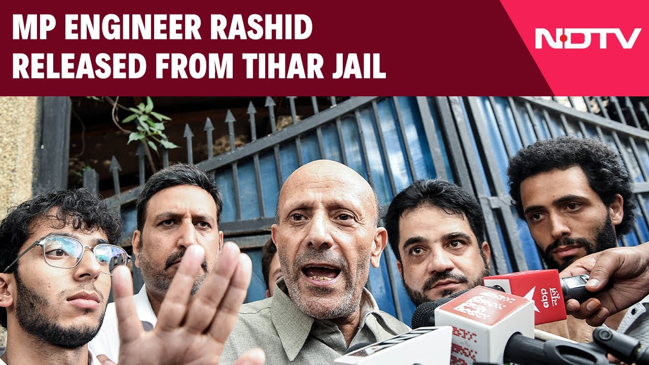 ER Rashid | Lok Sabha MP Engineer Rashid Released From Tihar, Day After ...