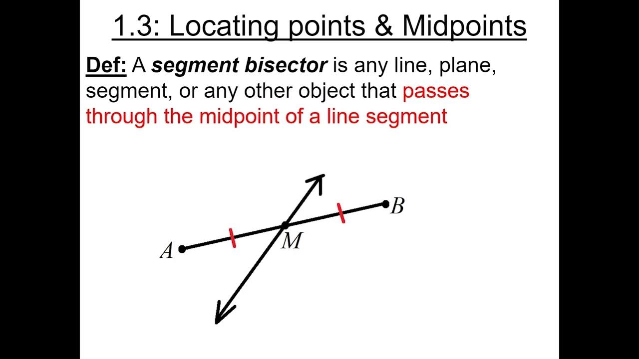 1 3 H Geometry Locating Midpoints - YouTube