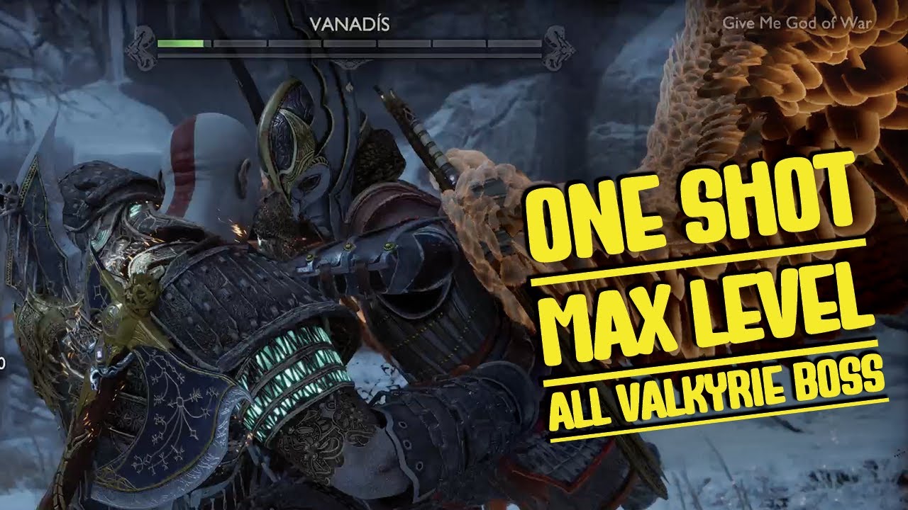 Max Level One Shot Build 🤜 All Valkyrie Bosses | Maxed Kratos | Gow ...
