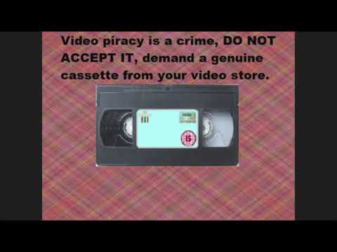 Rapier illegal video cassettes warning screen