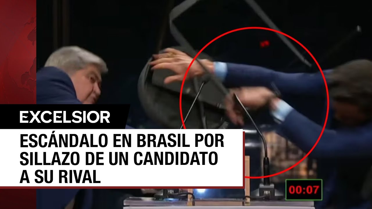 ¡Como en RAW! Candidato brasileño da sillazo a su oponente en pleno ...