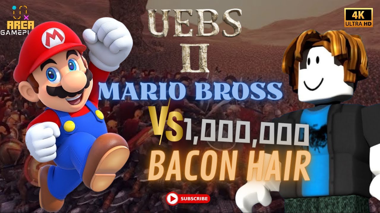 1,000,000 BACON HAIR VS 300,000 MARIO BROSS GAMING SIMULATOR UEBS # ...