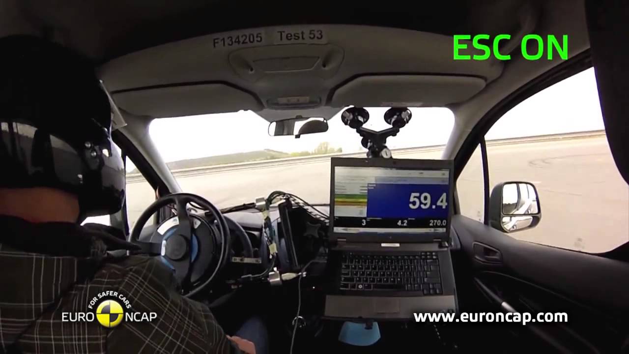 Ford Tourneo Connect Euro NCAP ESC Test 2013 - YouTube